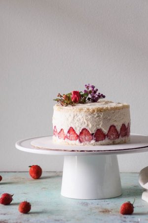 Strawberry Fraisier with Lillet Chiffon Cake - Blossom to Stem
