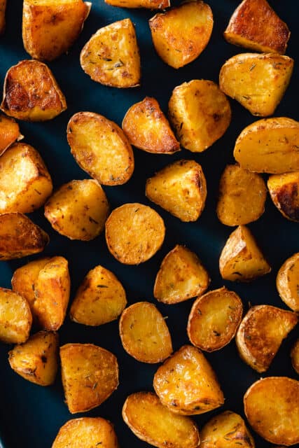 Crispy Potatoes, oven roasted goodness - Blossom to Stem