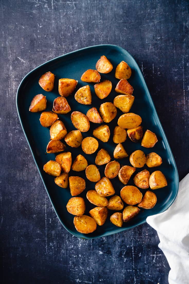 Crispy Potatoes, oven roasted goodness - Blossom to Stem
